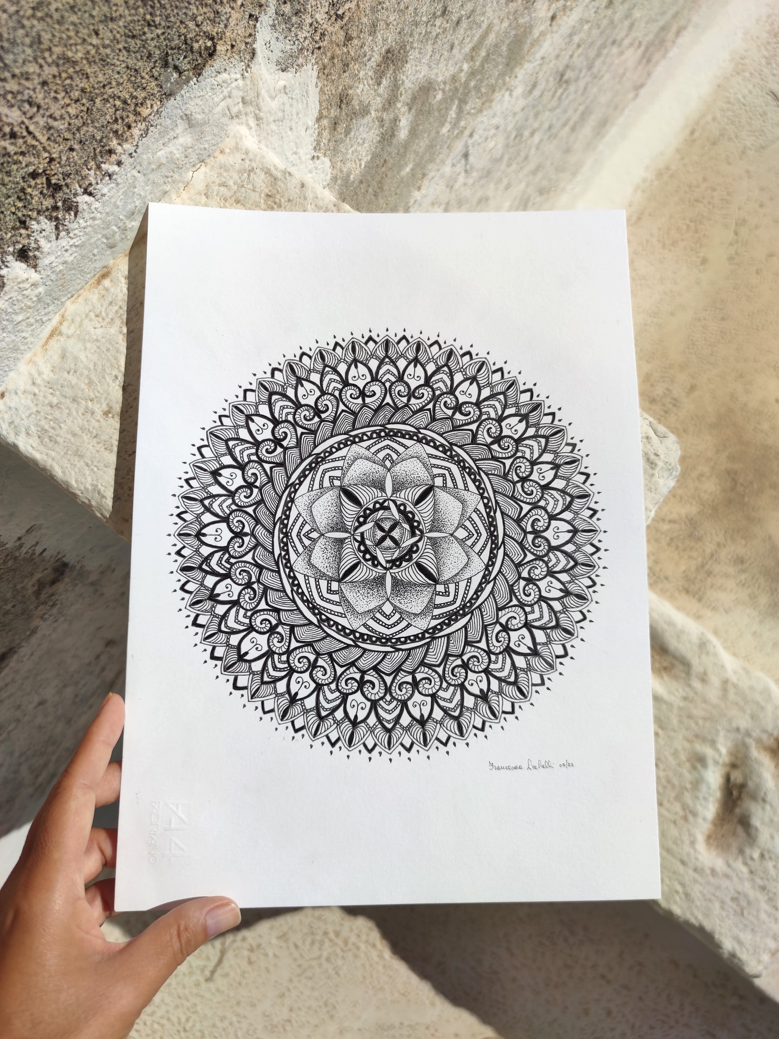 Mandala Drawing Hand Drawing Mandala Original Mandala Picture Sacred ...