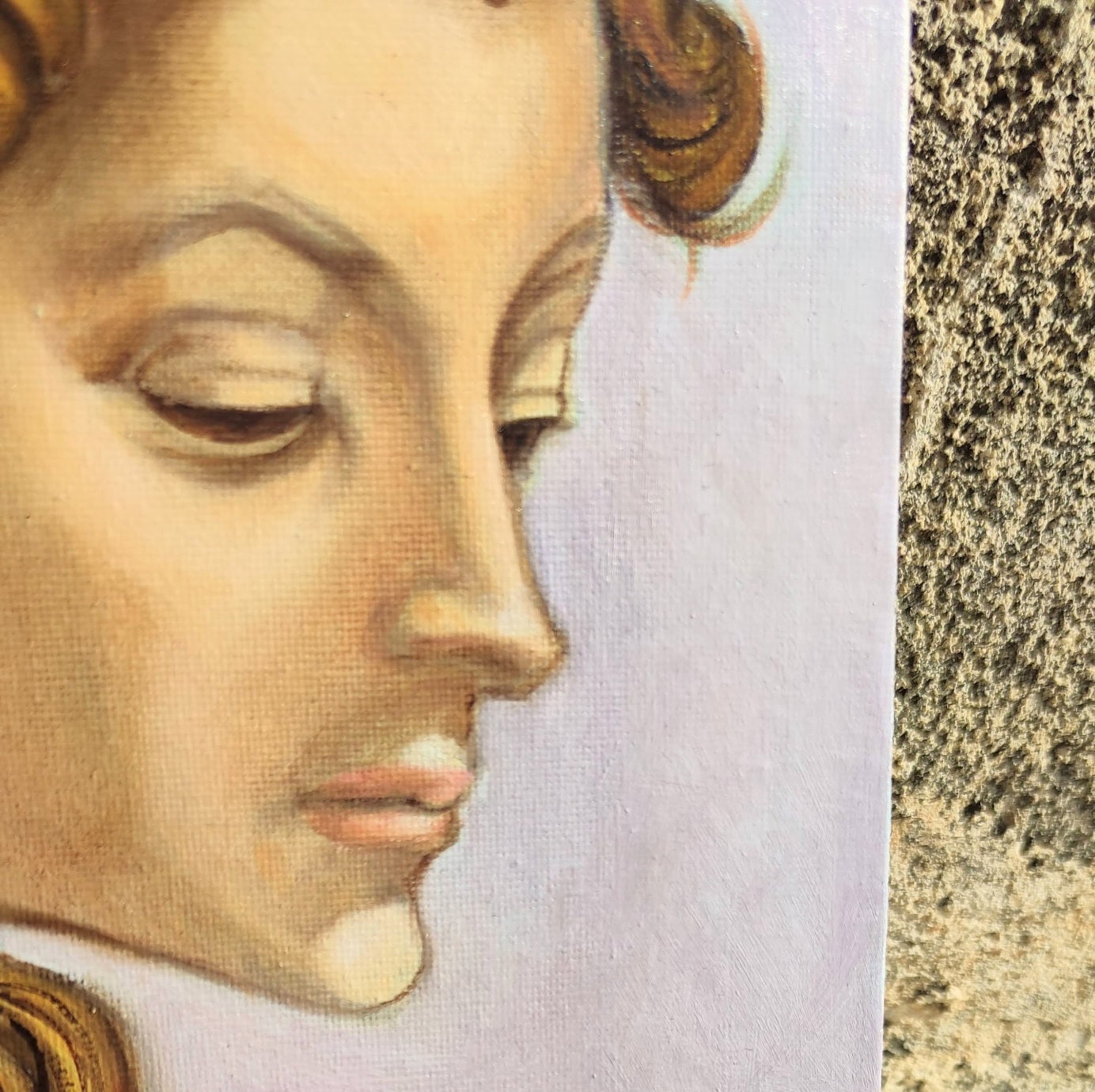 Michelangelo Sistine Chapel Ignudo Detail Oil on Canvas Board Original ...