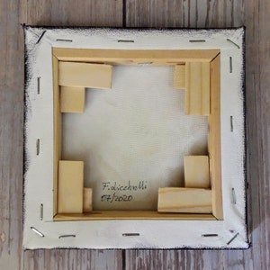 White Rose Oil on Canvas, Single Rose Painting, Tiny Canvas Floral Art ...