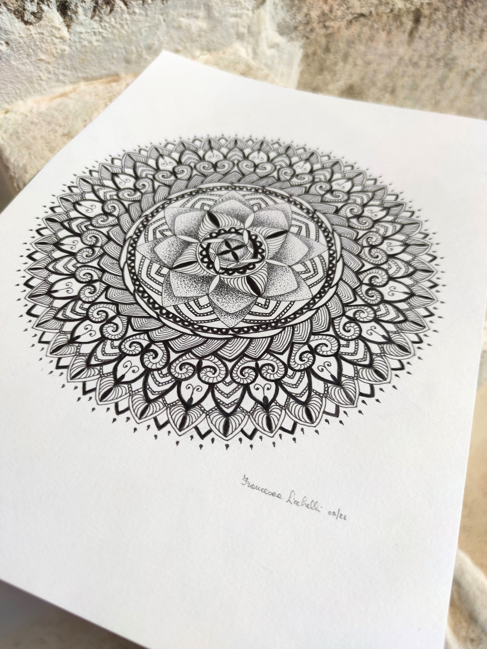Mandala Drawing Hand Drawing Mandala Original Mandala Picture Sacred ...