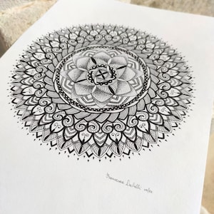 Mandala Drawing Hand Drawing Mandala Original Mandala Picture Sacred ...