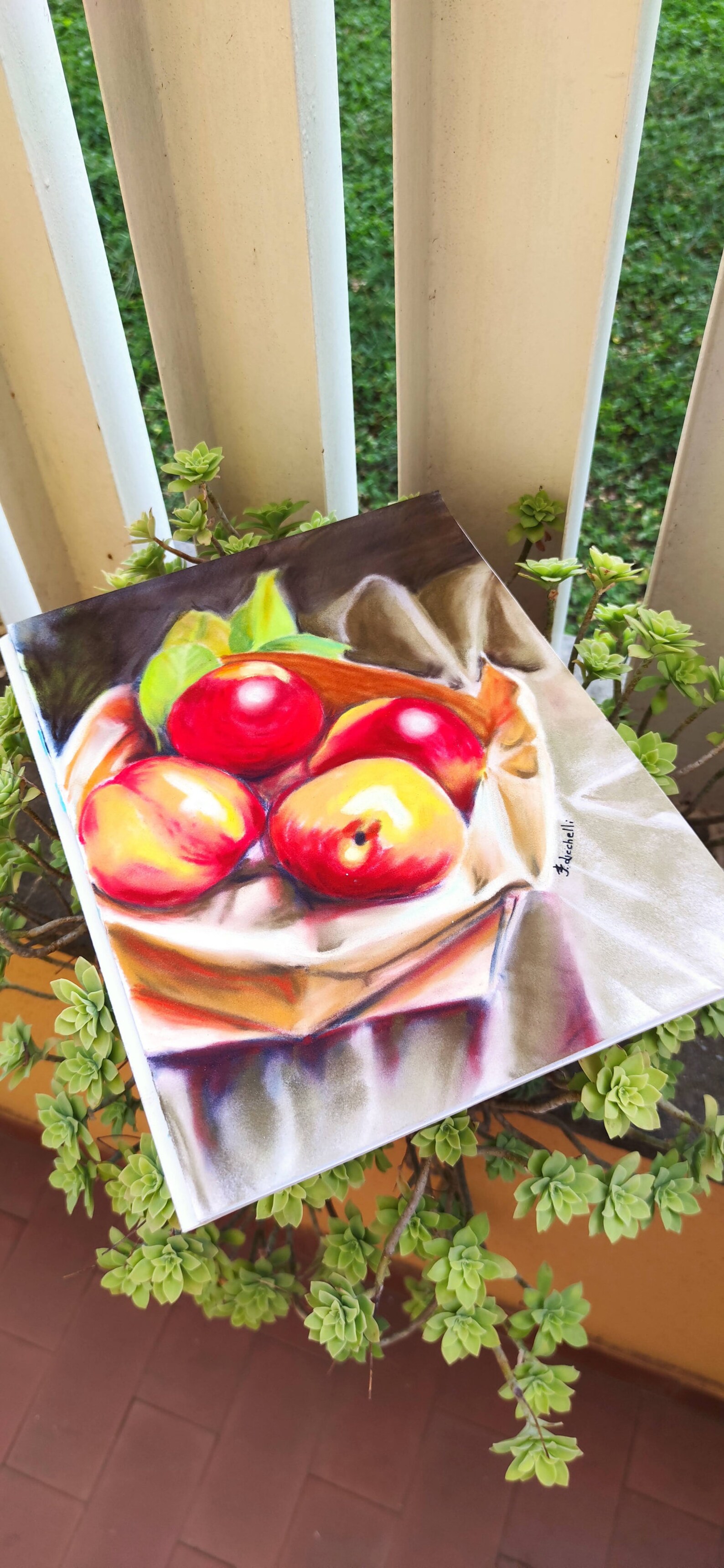Peach Drawing Peach Painting Soft Pastel Art Original Summer Fruit ...