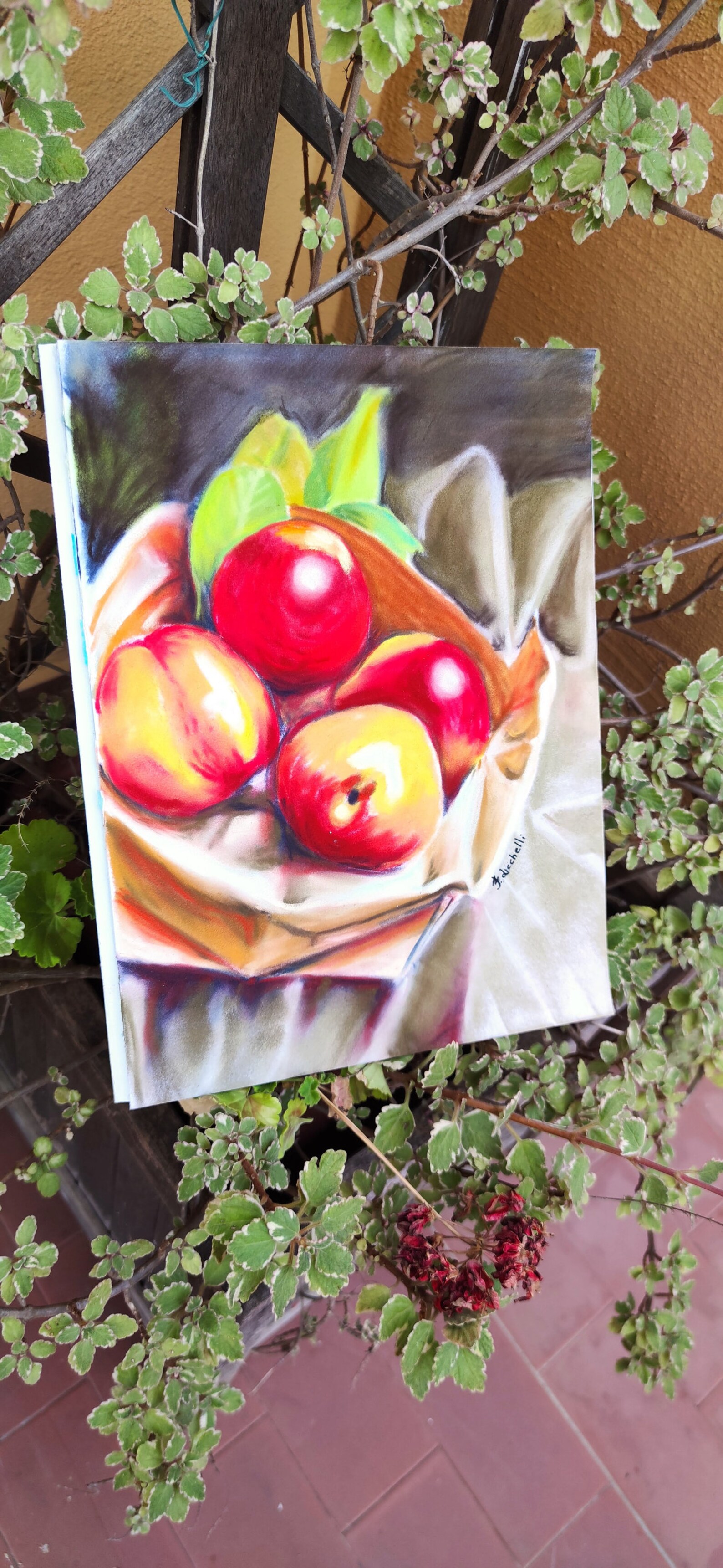 Peach Drawing Peach Painting Soft Pastel Art Original Summer Fruit ...