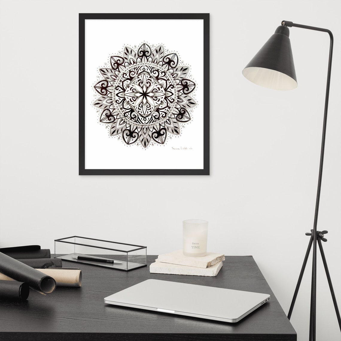 Mandala Wall Art Framed Poster Mandala Ready to Hang - Etsy
