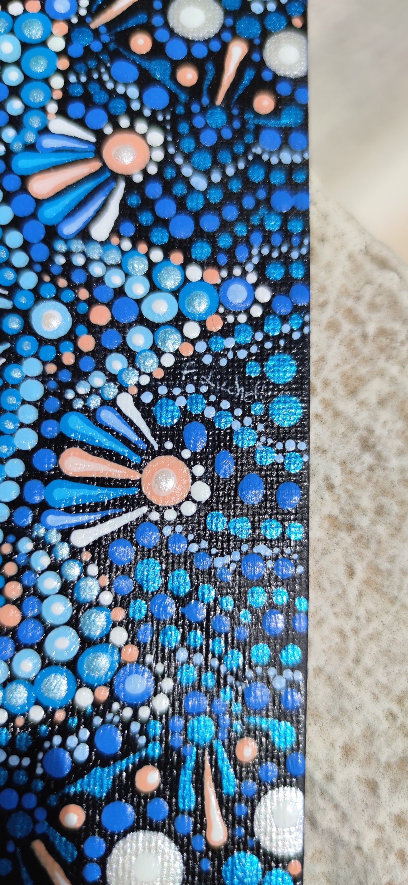 Blue Dot Mandala Original Painting Acrylics on Canvas Board Mandala ...