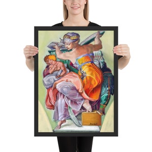 Michelangelo Framed Poster Original Drawing Soft Pastel | Etsy