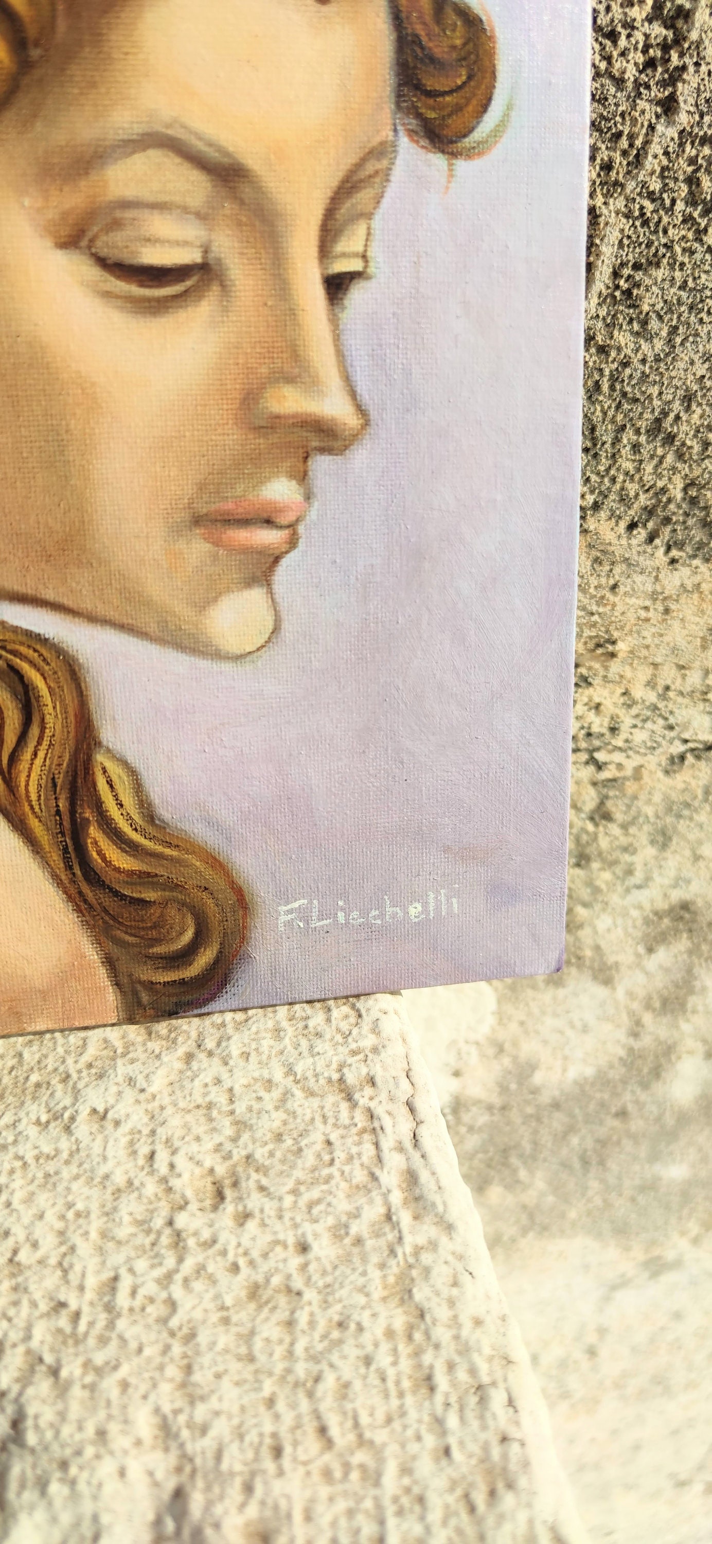 Michelangelo Sistine Chapel Ignudo Detail Oil on Canvas Board Original ...