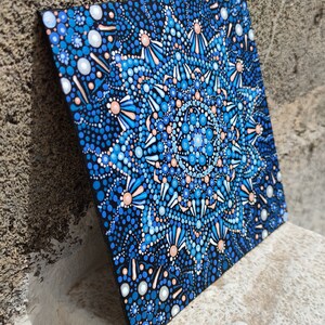 Blue Dot Mandala Original Painting Acrylics on Canvas Board Mandala ...