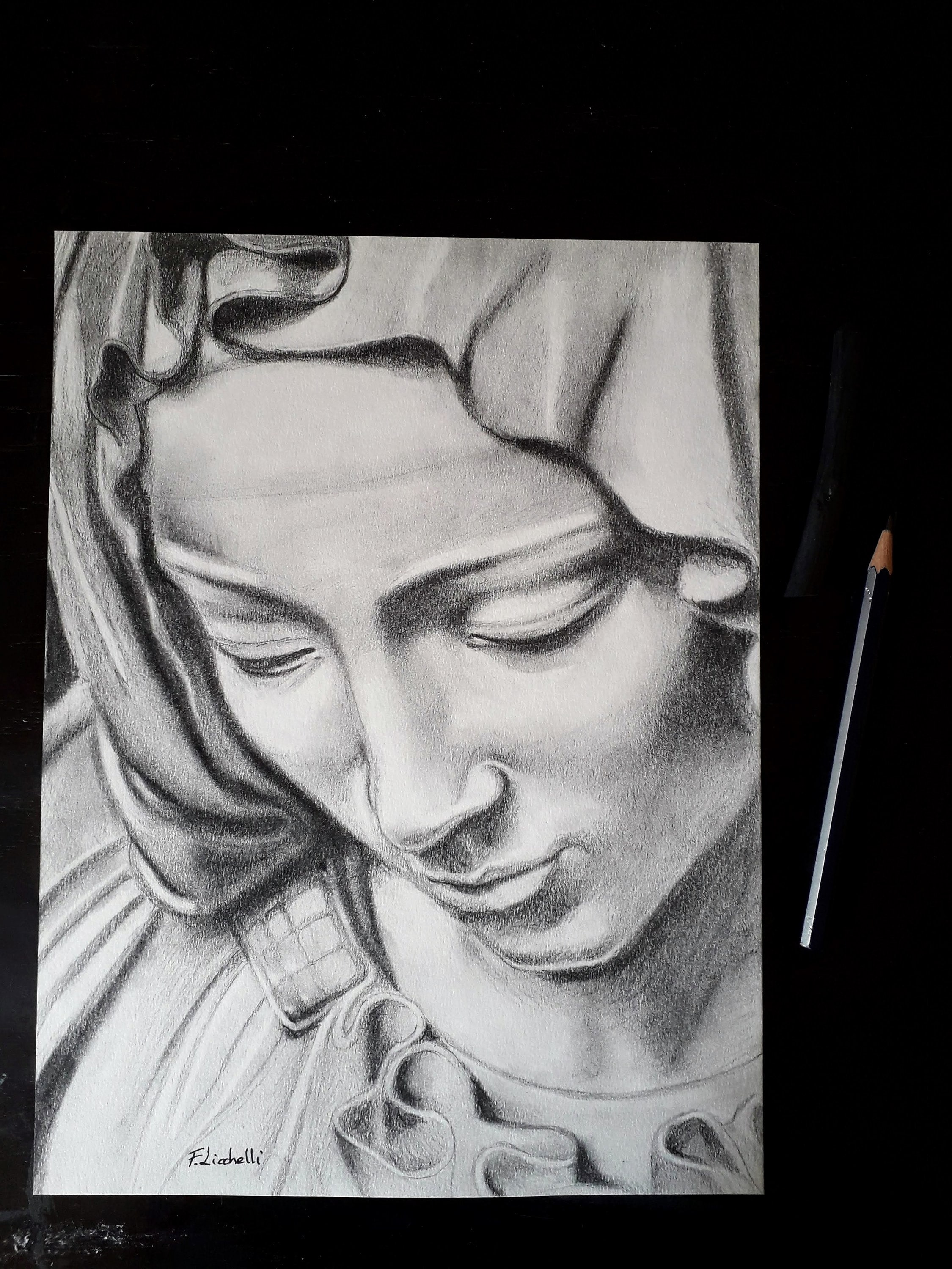 Virgin Mary Drawings In Pencil