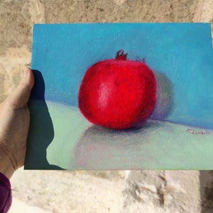 Pomegranate Oil Painting Original Still Life Oil on Canvas Single ...