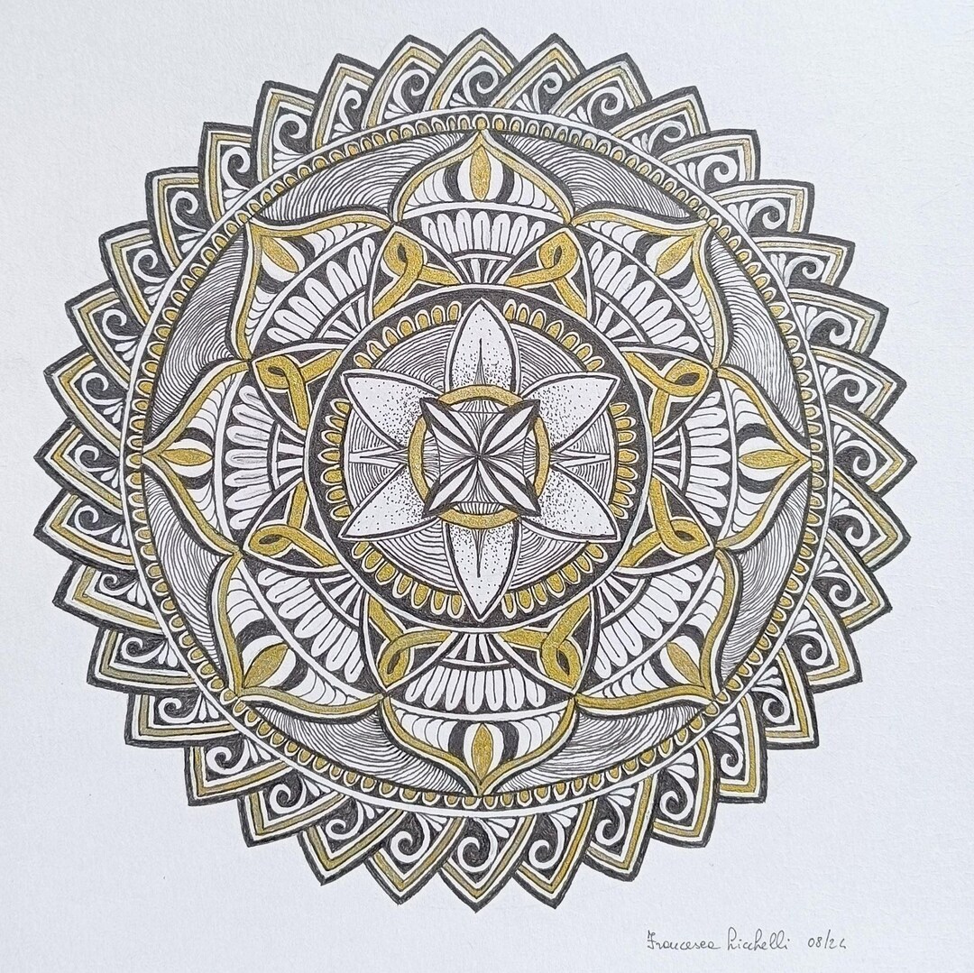 Mandala Drawing Hand Drawing Mandala Original Mandala Picture Sacred ...