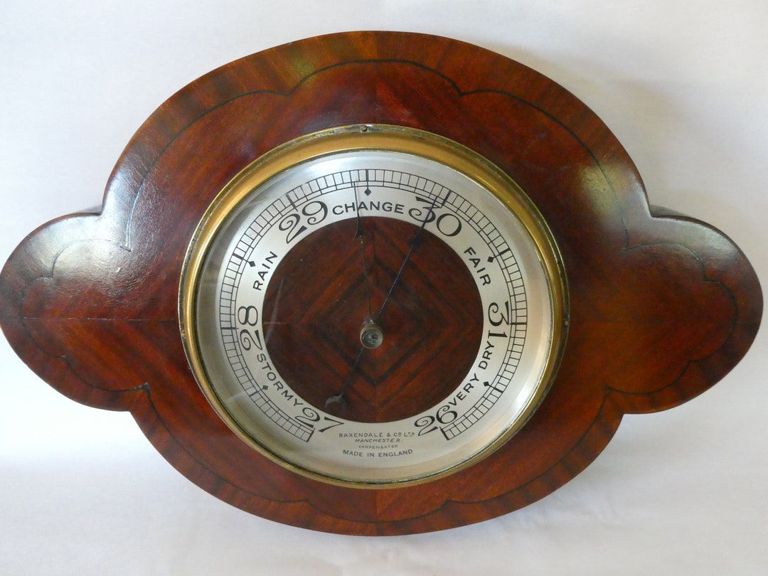 Vintage British Compensated Barometer Set in Propeller Style Frame ...
