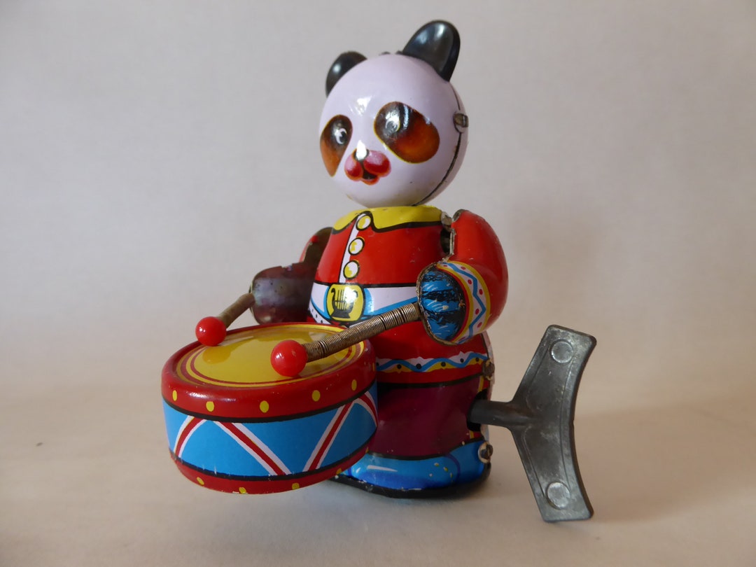 Vintage Tin Mechanical Child's Toy Panda 0220001-922 - Etsy