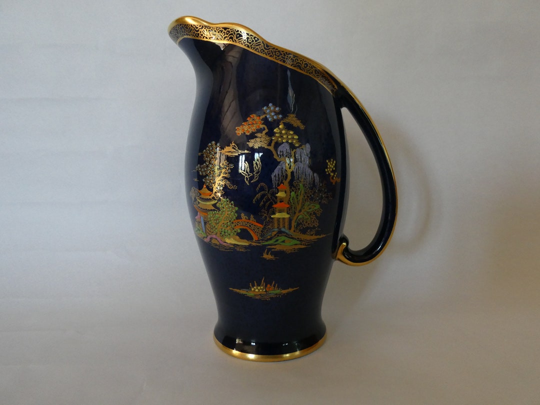 Fine British Crown Devon Fieldings Blue Lustre Jug 0922011-2471 Please ...
