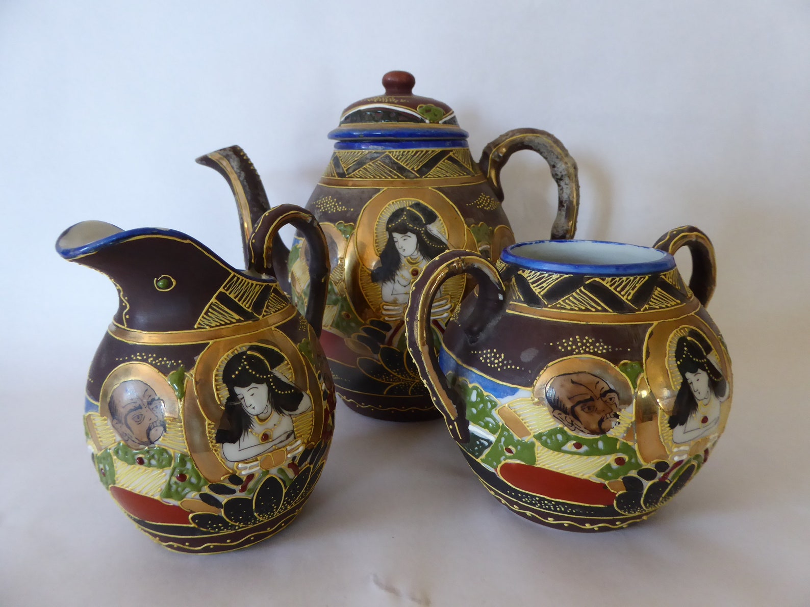 Japanese Porcelain 20 Piece Tea Set by Maruni and Co From Kobe Japan ...