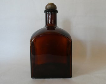 Brown Square Bottle - Etsy