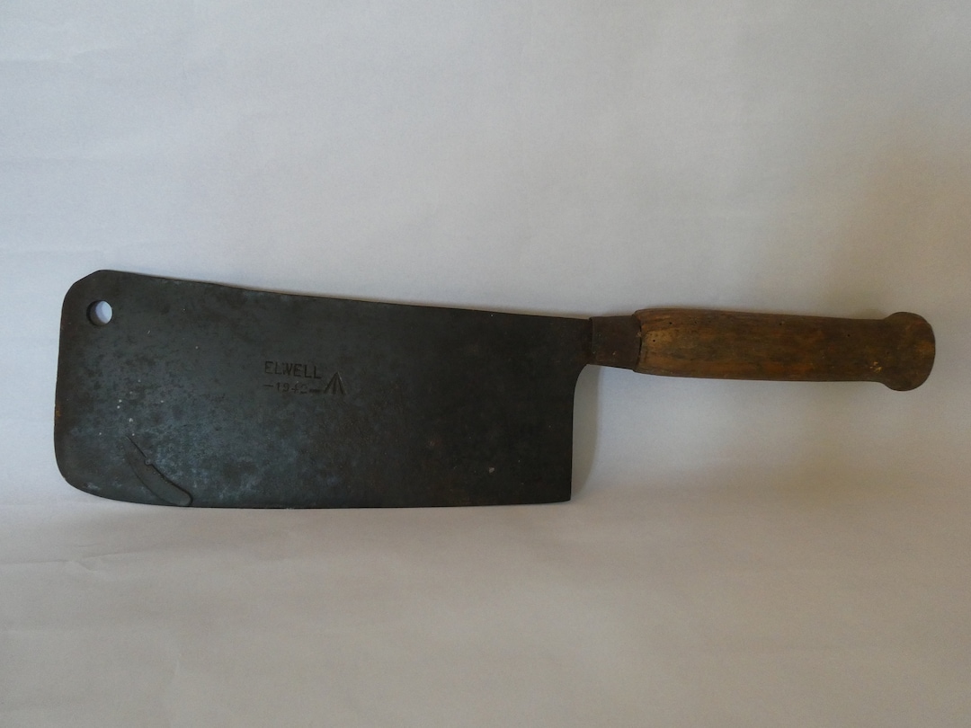Vintage French Butchery Utensil Meat Cleaver Wooden Handle 0922010-2470 ...