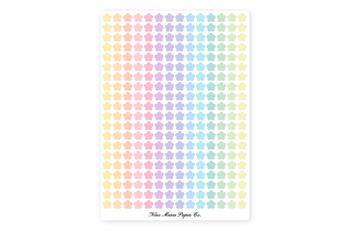 Pastel Dot Stickers Planner Stickers for Planner, Journal, or Scrapbook ...