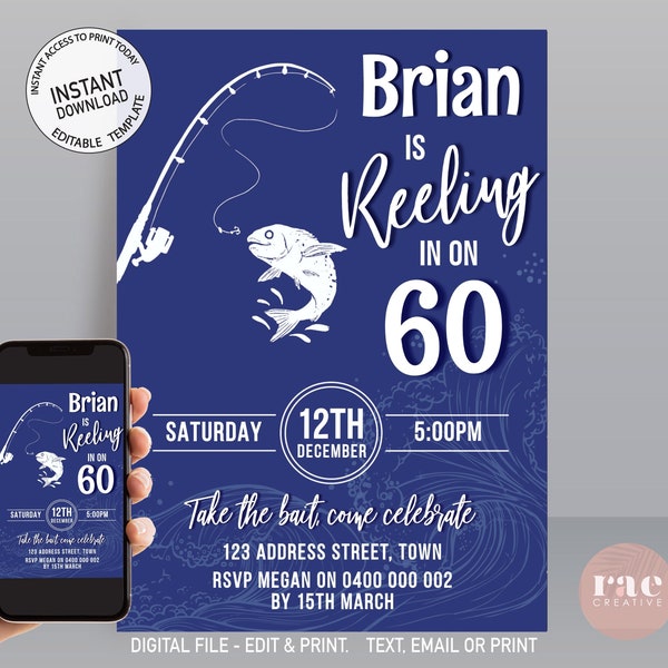 Fishing Invitation - Etsy