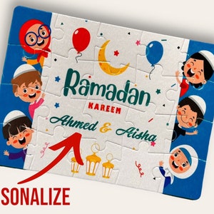 Personalize Ramadan Puzzle Ramadan Eid Kids Gift Favor Ramadan Goodie ...