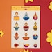 Diwali Stickers - Diya Lamp - 12 Stickers on 1 Sticker Sheet - Etsy