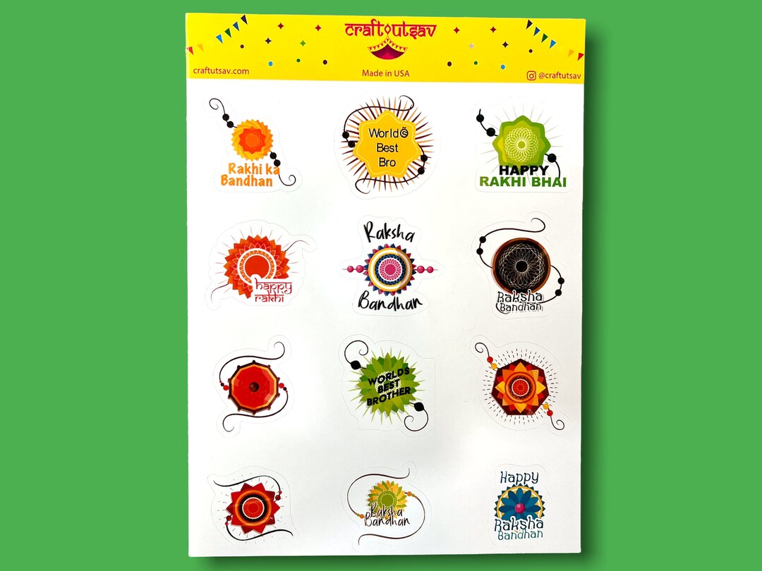 Rakhi Stickers for Raksha Bandhan - Decorate Cards, Gifts and Much More ...