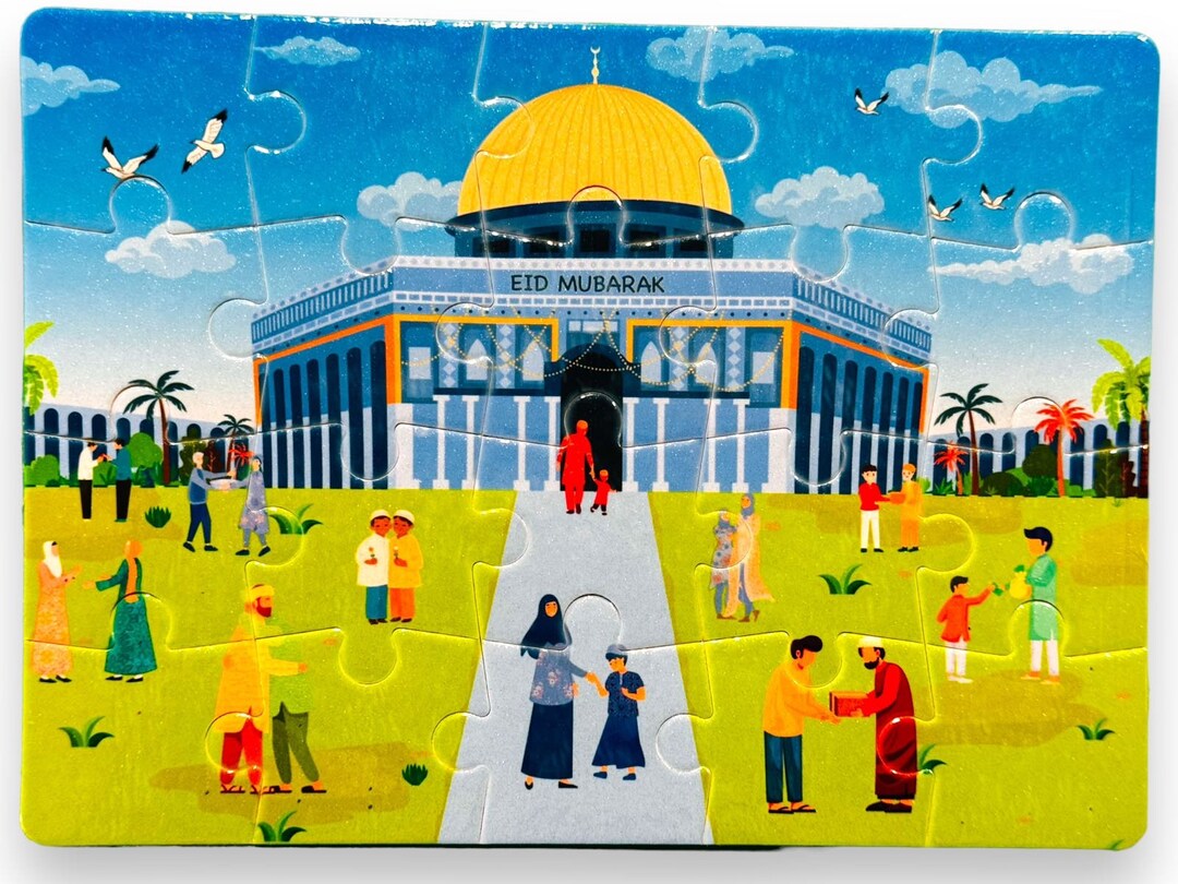 Eid Mubarak Puzzle Ramadan Eid Kids Gift Favor - Etsy