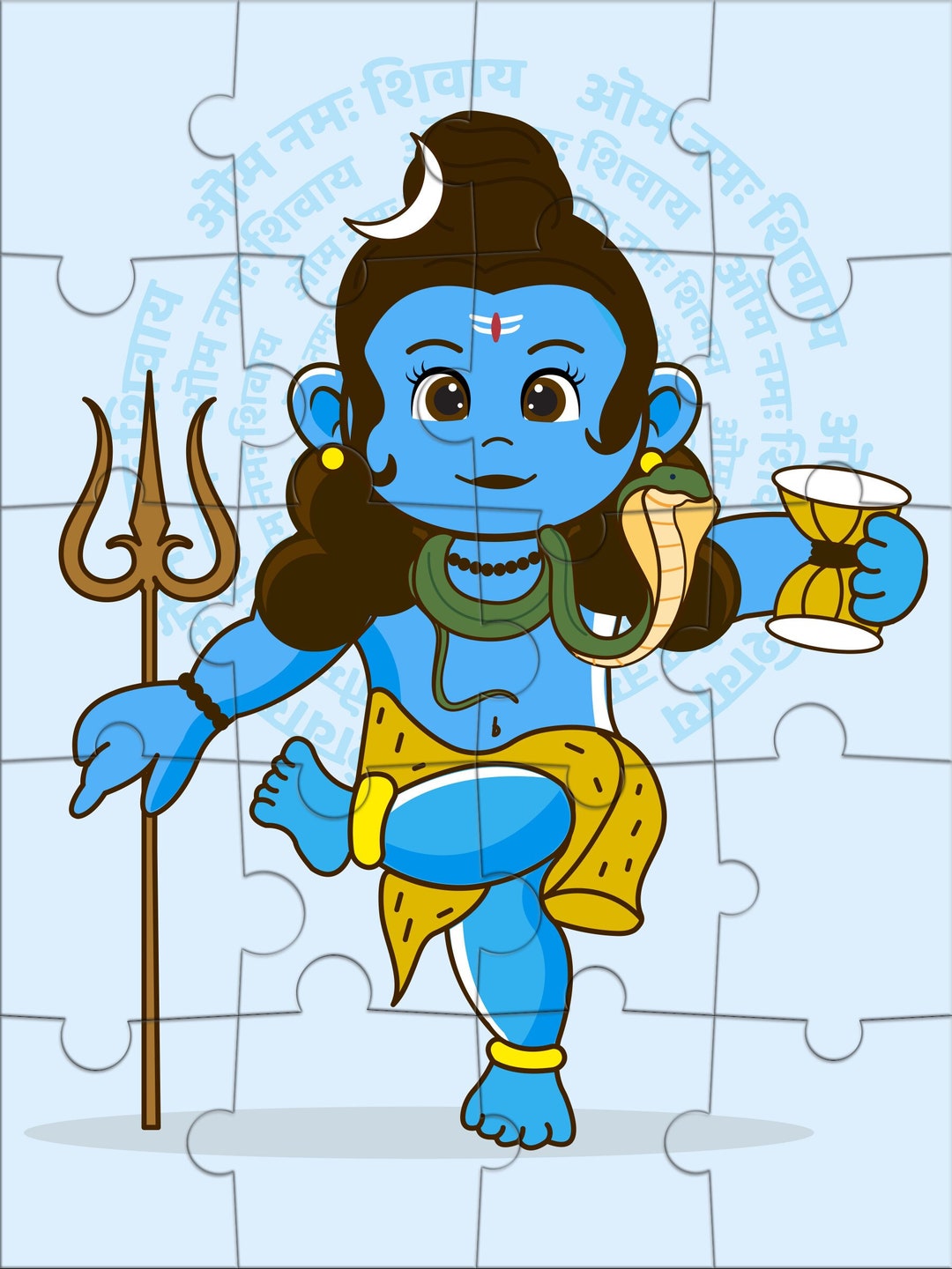 Lord Shiva Jigsaw Puzzle Game 8 X 6 Inches Made in USA Return Gift for ...