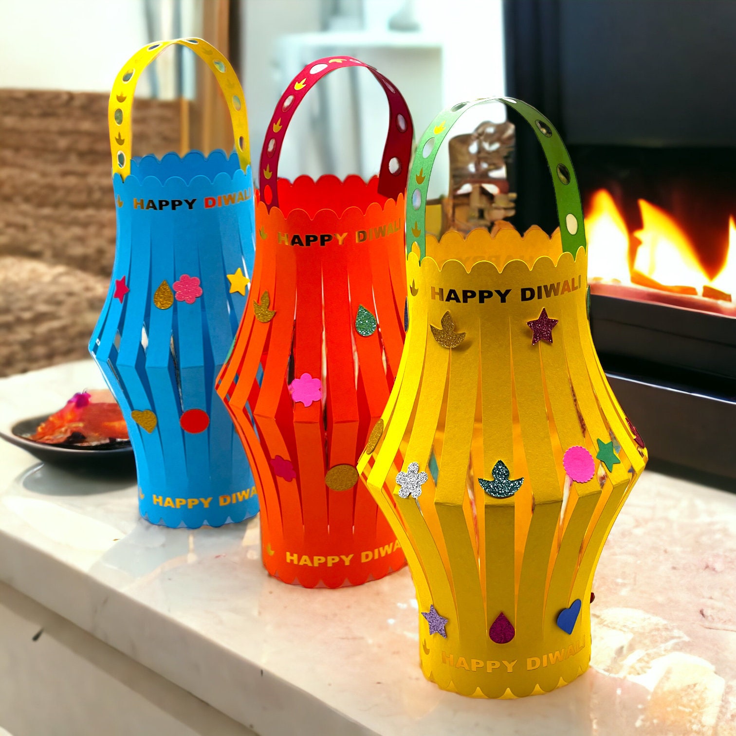 Buy DIY Diwali Lantern Craft Kit Makes 5 Lanterns Kids Craft Activity Design Updated for 2024 Online in India Etsy