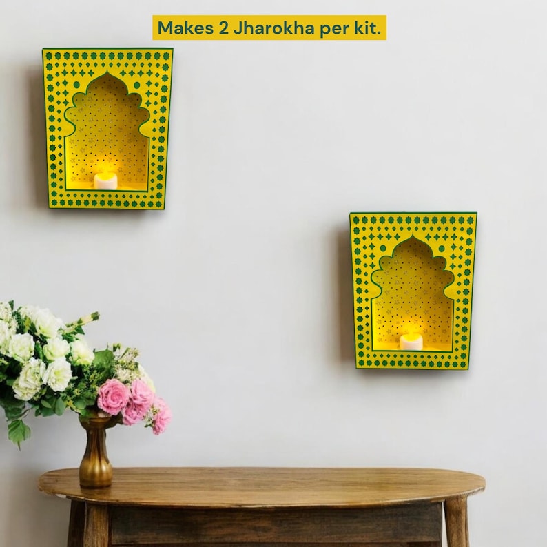 Jarokhas Paper Craft Kit – 9"x7" | Diwali Decoration, Jharokha Wall ...