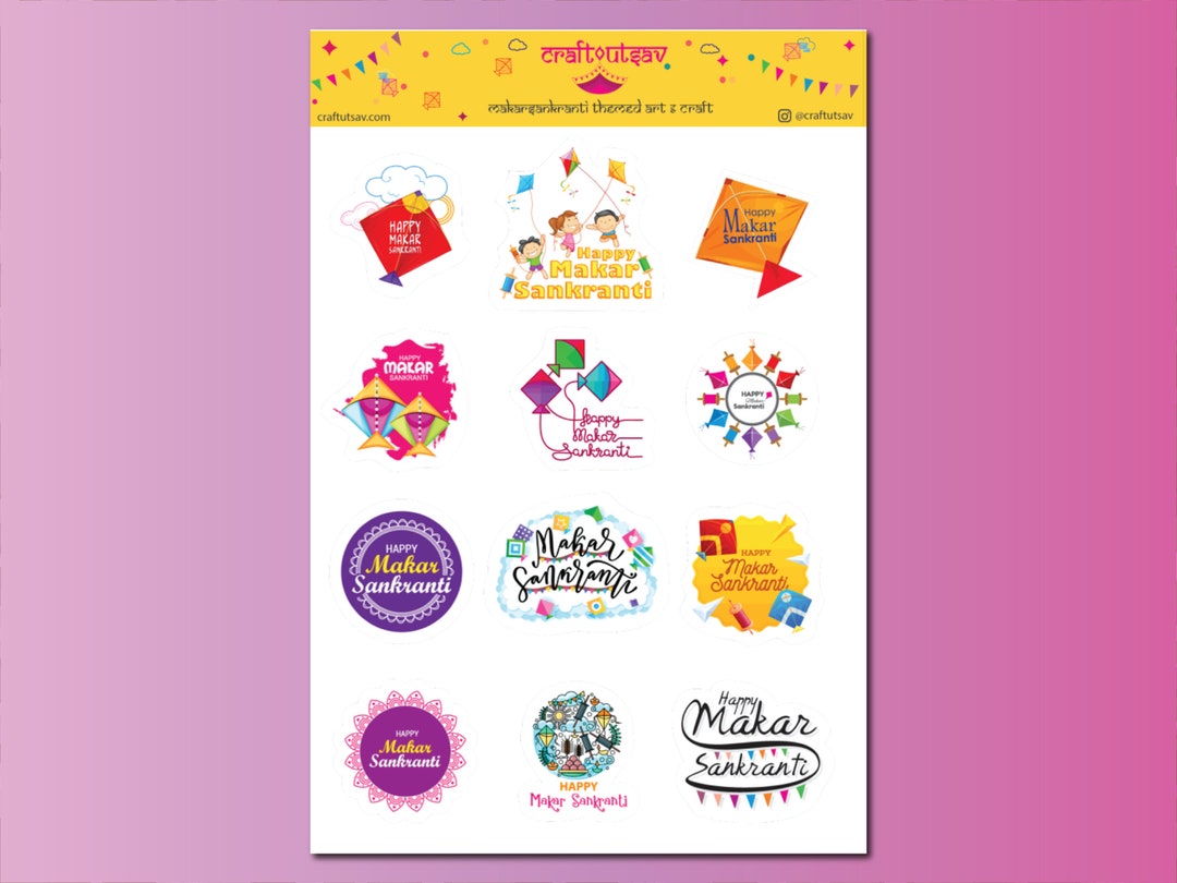 Makar Sankranti Stickers - 12 Stickers on 1 Sticker Sheet - Etsy