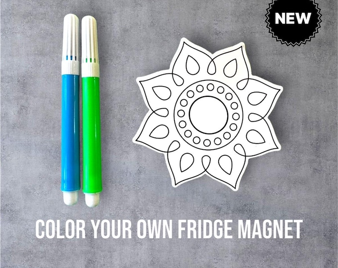 Rangoli Fridge Magnet Coloring Kit for Kids, Diwali Favors for Children ...