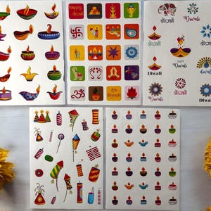 Diwali Sticker Book, 20 Sheets, 250+ Stickers, Diwali Return Gift ...