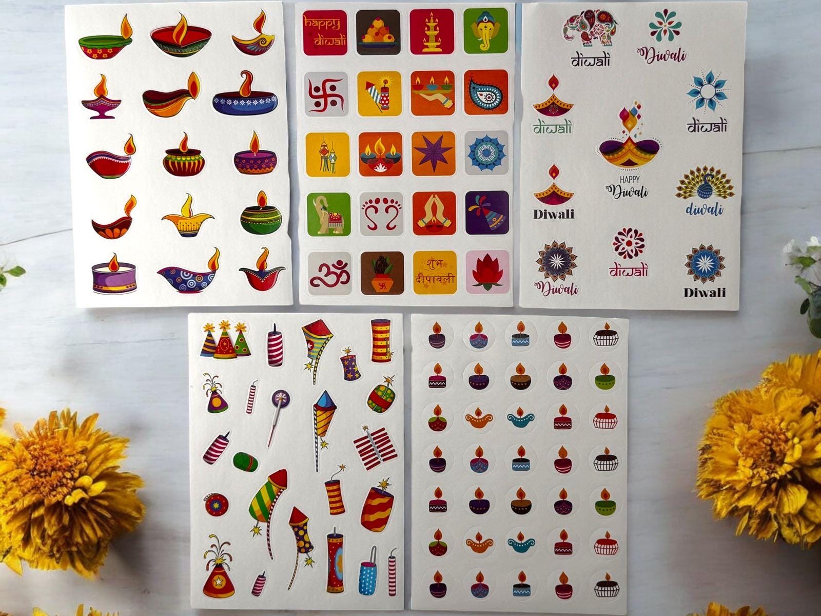 Diwali Sticker Book, 20 Sheets, 250+ Stickers, Diwali Return Gift ...