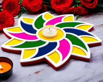 Peacock Diwali Rangoli Mess-free Foam Mat, Includes 2 Mats 10 in Wide ...