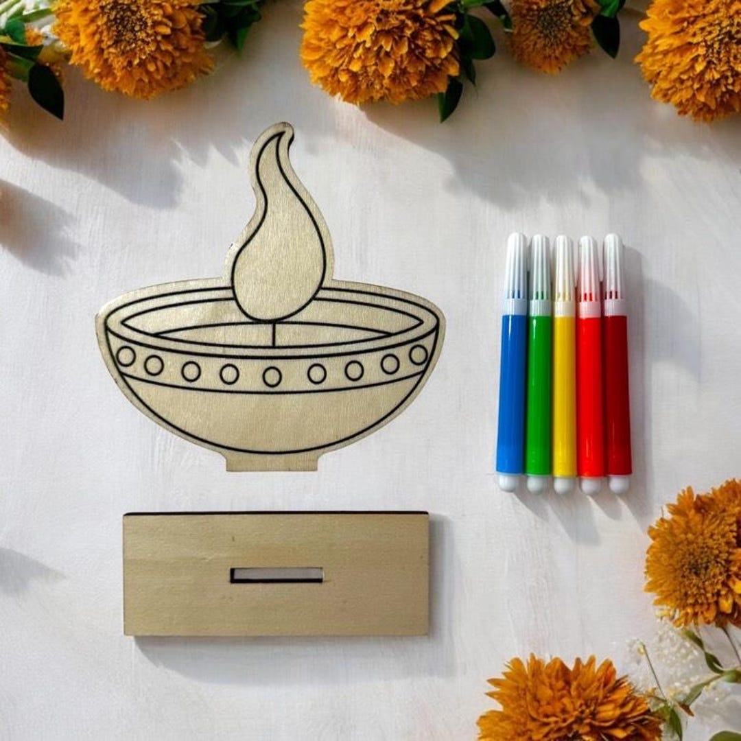 Diwali Diya Kit for Kids, DIY Gift, Diwali Favors for Children, Kids ...