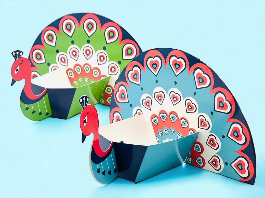DIY Peacock Craft Kit - Decorative / Ornate - Makes 2 Peacocks ...