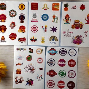 Diwali Sticker Book, 20 Sheets, 250+ Stickers, Diwali Return Gift ...
