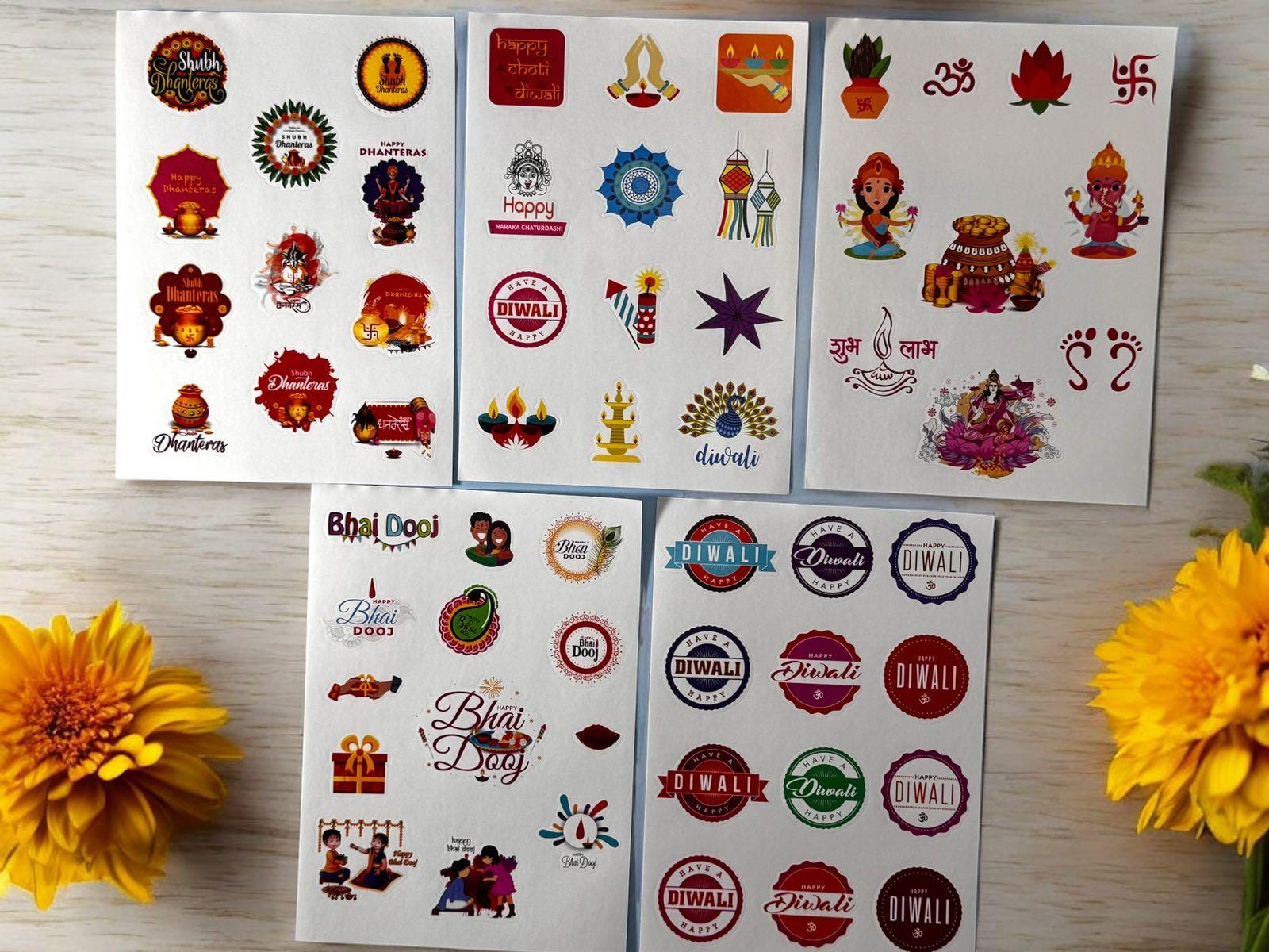 Diwali Sticker Book, 20 Sheets, 250+ Stickers, Diwali Return Gift ...