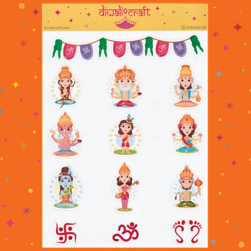 Hindu Gods on Sticker - Etsy