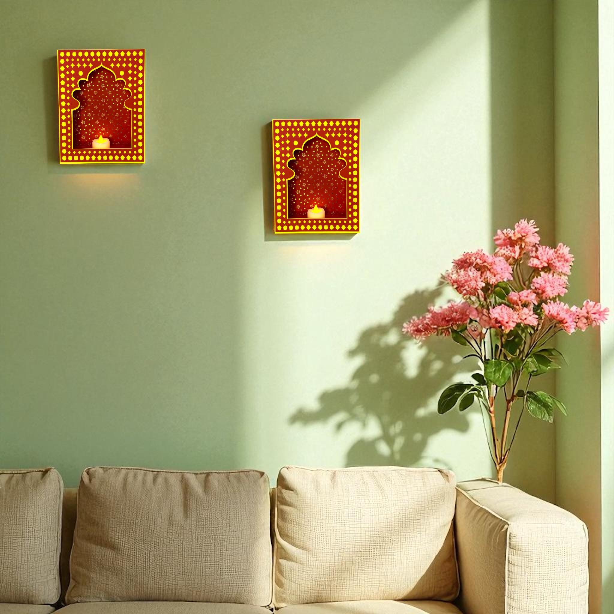 Jarokhas Paper Craft Kit – 9"x7" | Diwali Decoration, Jharokha Wall ...