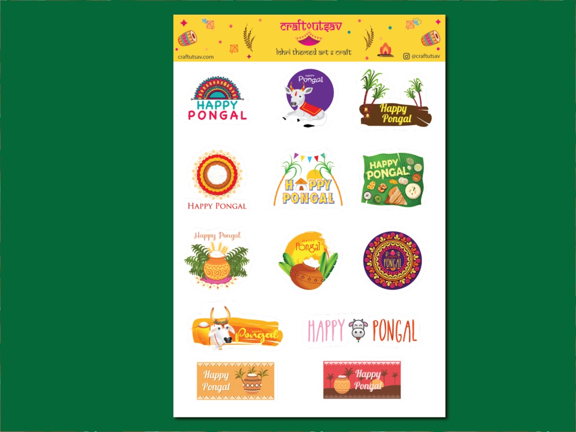 Happy Pongal - 13 Stickers on 1 Sticker Sheet - Etsy