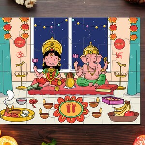 Diwali Laxmi Puja Puzzle Game - 8 X 6 Inches - Diwali Puzzles | Diwali ...