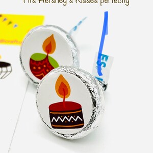 Diwali Diya Stickers - 20/25 Stickers on 1 Sticker Sheet - Diwali Kids ...