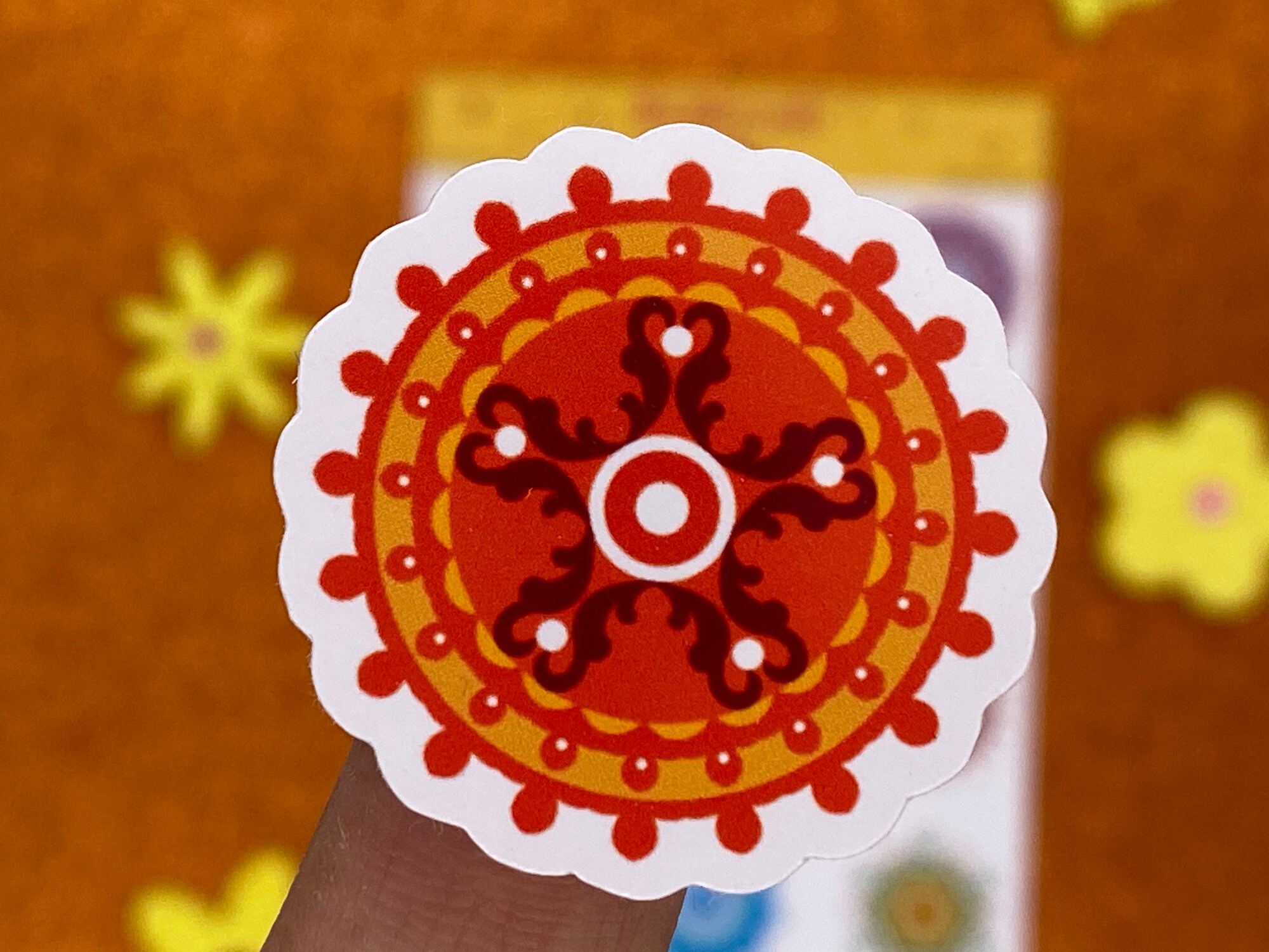 Rangoli Stickers for Diwali 12 Stickers on 1 Sticker Sheet - Etsy