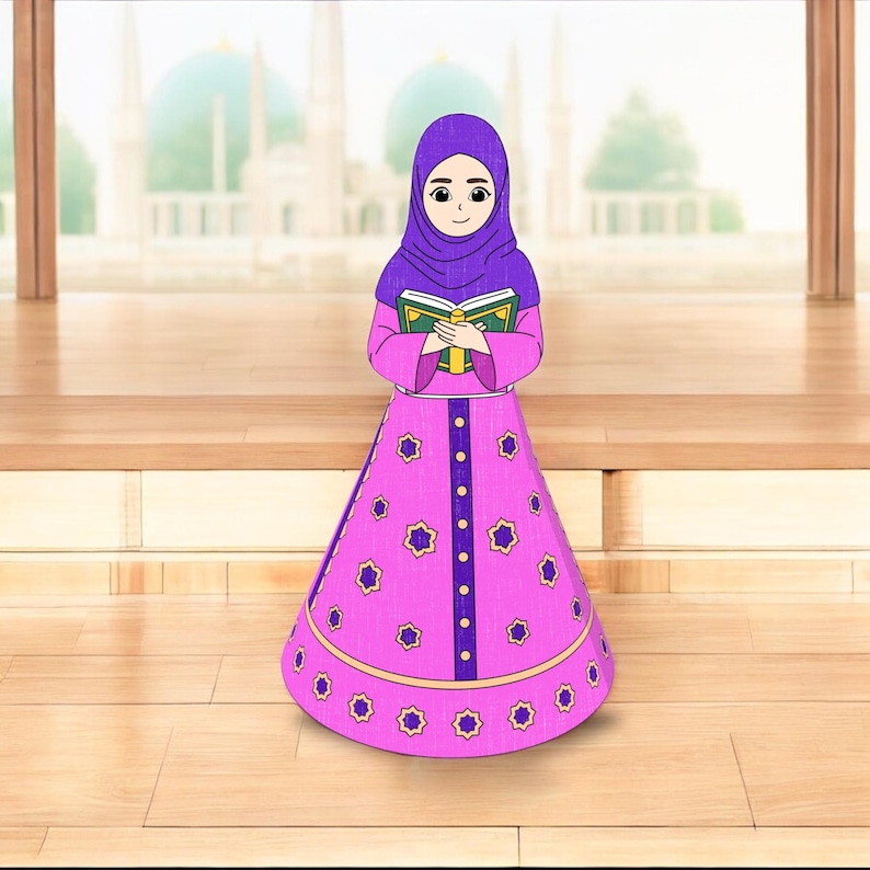 Ramadan Kids Activity | 3 Printable Paper Craft Dolls | Prayer Dress ...