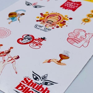 Durga Puja Sticker | Dassehra | Kolkata | Shubh Bijoya | Maa Durga - Etsy