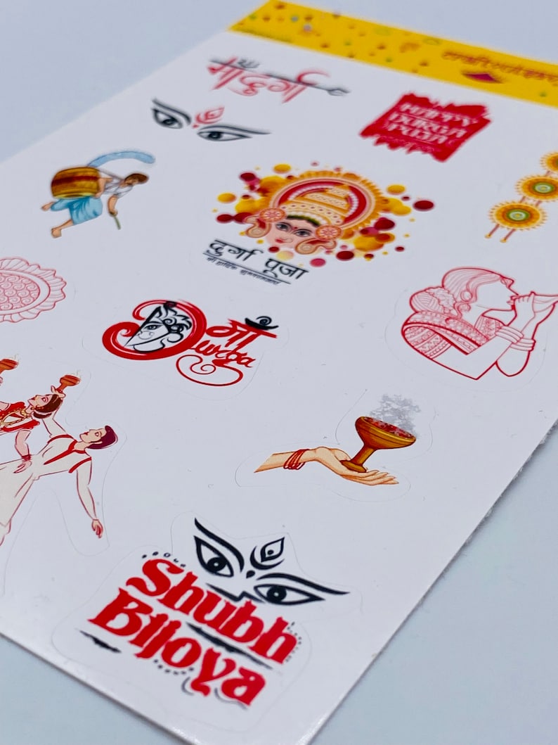 Durga Puja Sticker Dassehra Kolkata Shubh Bijoya Maa | Etsy