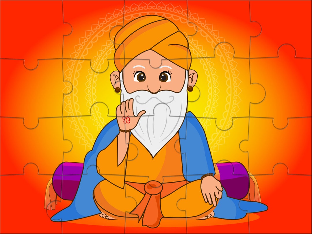 Guru Nanak Dev Ji Puzzle Jayanti Sikhism Waheguru Ik Onkar 8 X 6 Inches ...