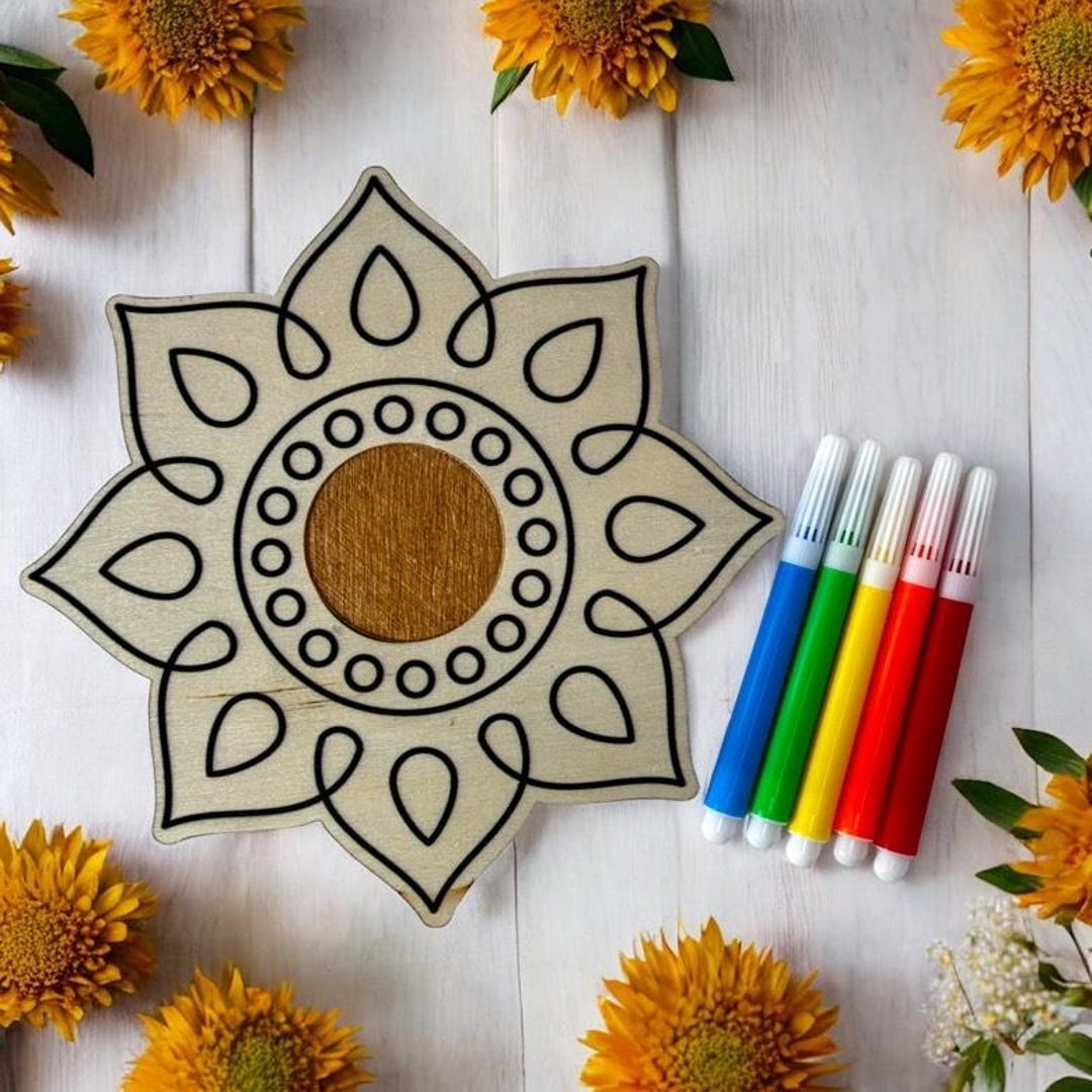 Diwali Rangoli Coloring Kit With Tea Light Holder | Puja Return Gift ...